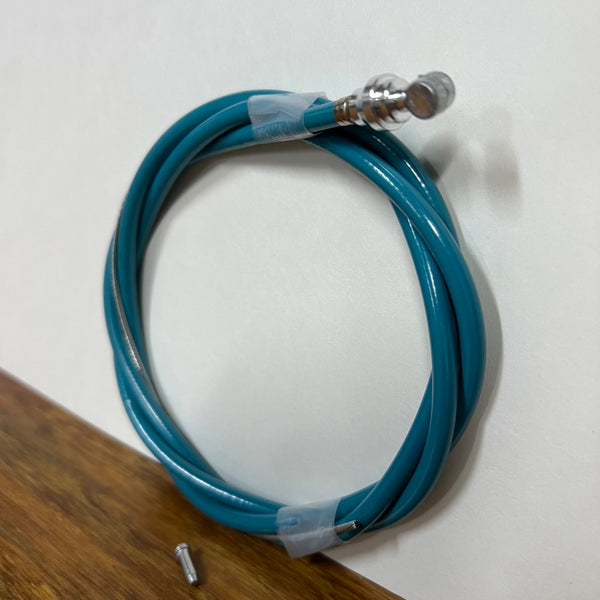 BMX OLD SCHOOL TURQUOISE GREEN REAR BRAKE CABLE FIT REDLINE HARO MASTE ...