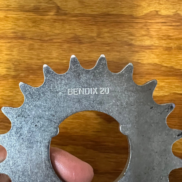 BENDIX COASTER BRAKE REAR BICYCLE SPROCKET 3 TAB COG 20 TOOTH VINTAGE ...