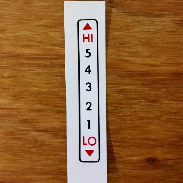 SCHWINN BICYCLE 5 SPEED CORVETTE SHIFTER DECAL HI LOW – Bicycle Heaven