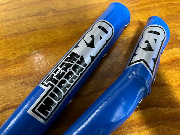 OLD SCHOOL BMX BLUE TEAM MURRAY X20 FRAME TOP TUBE & V BAR PADS VINTAG ...