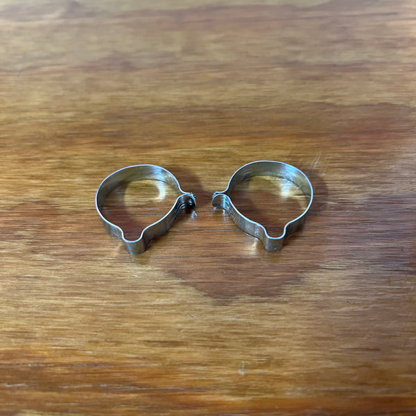 BRAKE CABLE CLAMPS FITS TEAM MONGOOSE OLD SCHOOL BMX SHOW CHROME 1" IN ...