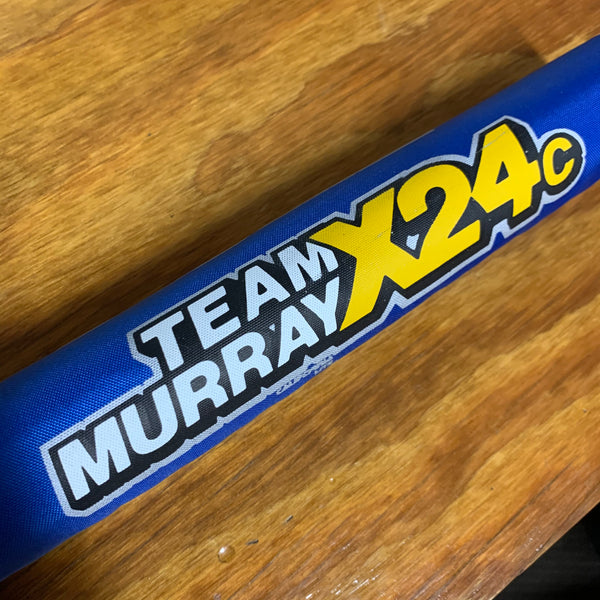 OLD SCHOOL TEAM MURRAY X24C BLUE BMX BIKE FRAME TOP TUBE PAD VINTAGE N ...