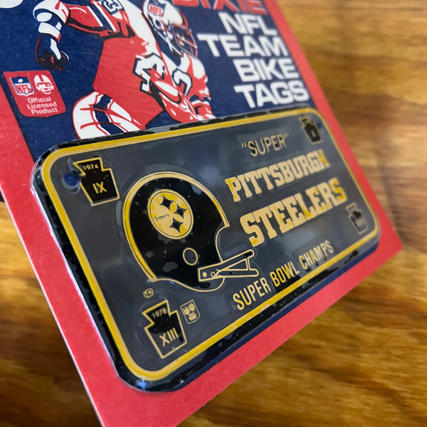 DIXIE NFL PITTSBURGH STEELERS SUPER BOWL NFL CHAMPS BICYCLE PLATE TAGS ...