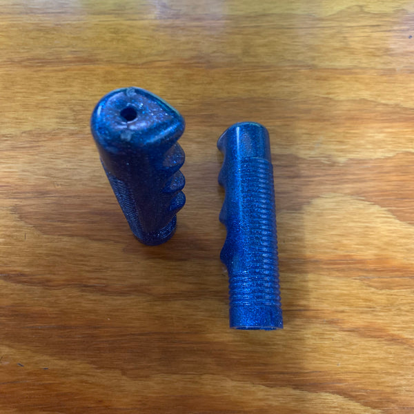 HUNT WILDE BICYCLE HANDLE BAR GRIPS BLUE GLITTER FITS MUSCLE BIKES SCH ...